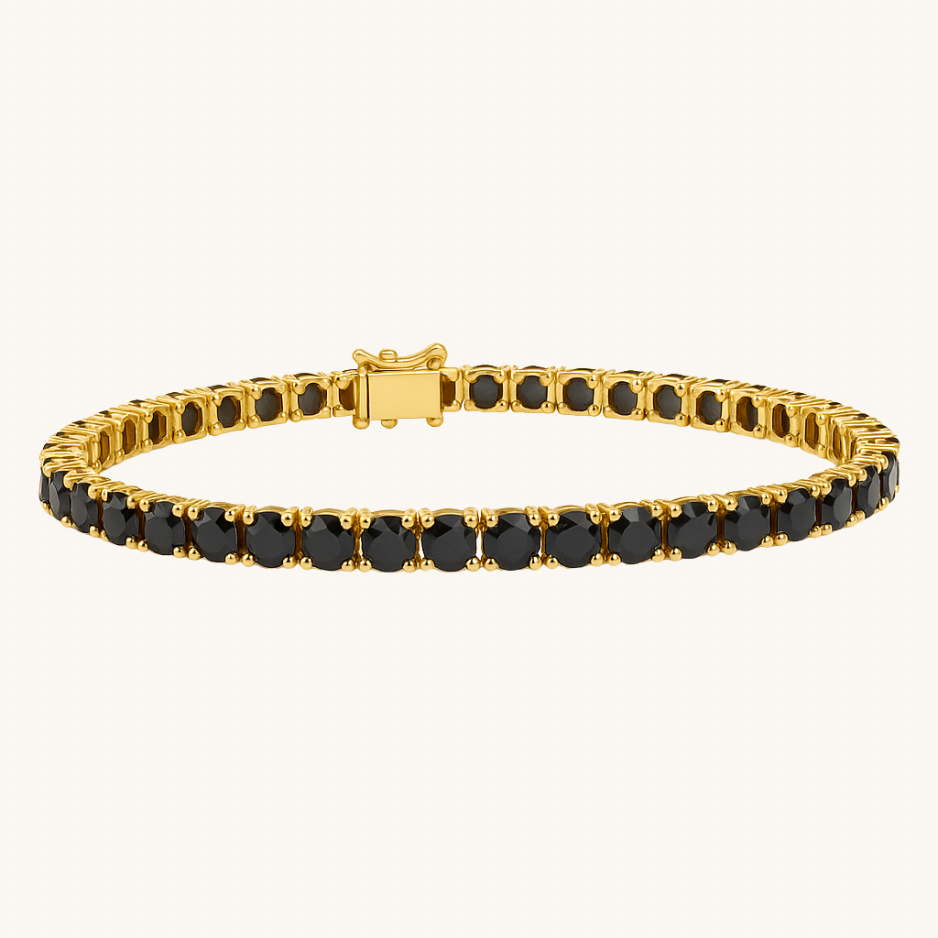 Classic Black Tennis Bracelet | Gogo Lush