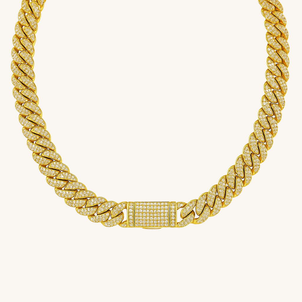 Men's Gold Diamond Cuban Chain Necklace | Gogo Lush