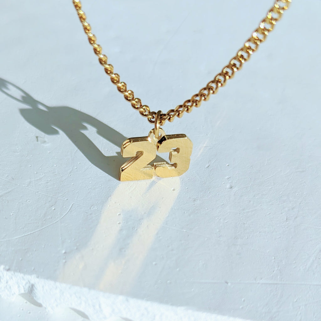 Gold Personalized Number Necklace | Gogo Lush